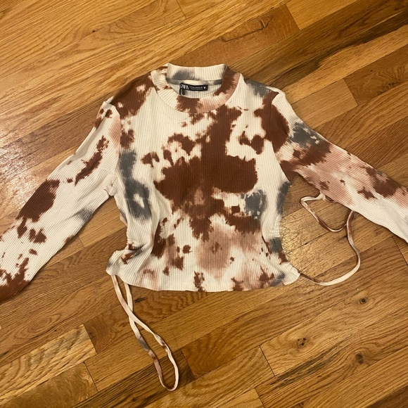 Zara | Tops | Zara Cow Print Crop Top | Poshmark